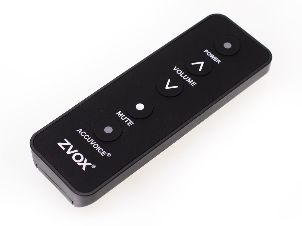 AV100, AV102, and AV110 Replacement Remote – ZVOX Audio